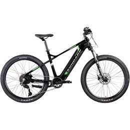 Z&uuml;ndapp E-Bike Z&Uuml;NDAPP "Z898" Gr. 48, schwarz (schwarz, gr&uuml;n, schwarz), Elektrofahrr&auml;der, 48cm, 27,5 Zoll (69,85cm), E-Bike, Pedelec, Elektrofahrrad f&uuml;r Damen u. Herren, MTB