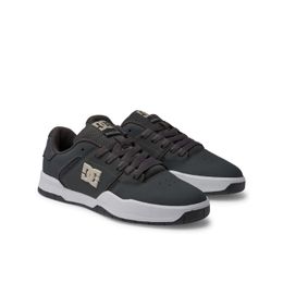Skateschuh DC Shoes "Central", Herren, Gr. 6(38), wei&szlig; (grau, wei&szlig;, grau), Obermaterial:Obermaterial: Leder / Futter: Textil / Au&szlig;ensohle: Gummi;, Schuhe Skateschuh