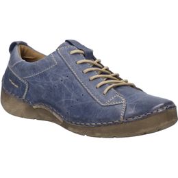 Schn&uuml;rschuh Josef Seibel "Fergey 56, dunkelblau", Damen, Gr. 37, blau (dunkelblau), Obermaterial: 100% Rindsleder Leather cow., Schuhe Schn&uuml;rschuh