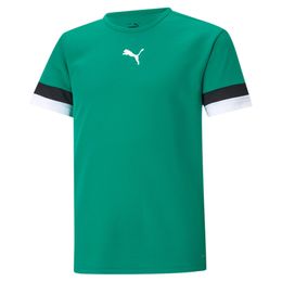 Fu&szlig;balltrikot Puma "TEAMRISE JERSEY JR", Kinder, Gr. 176, pepper gr&uuml;n, Puma schwarz, Puma wei&szlig;, Netz, Obermaterial: 100% Polyester, unifarben, slim fit normal, Rundhals, Trikots Fu&szlig;balltrikot, Fu&szlig;ball, Kurzarm, mit Rundhalsausschnitt, mit DryCELL Technologie