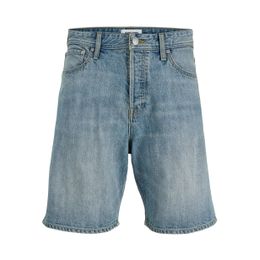 Jack & Jones Shorts JACK & JONES, Damen, Gr. S, N-Gr, blau denim, Denim/Jeans, Obermaterial: 100% Baumwolle, Abriebeffekte, relaxed fit, Hosen Shorts