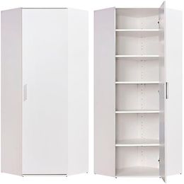 Mehrzweckschrank Procontour "Eckschrank Clara", wei&szlig;, B:64cm H:167cm T:64cm, Schr&auml;nke, Mehrzweckschrank, H&ouml;he 167cm, mit variabel verstellbaren Einlegeb&ouml;den
