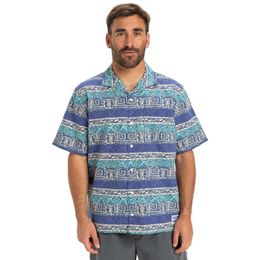 Funktionshemd Quiksilver "Global Heat", Herren, Gr. L, US-Gr&ouml;&szlig;en, blau (aqua sky global heat 32x32), Obermaterial: 70% Walkfrottier, 30% Leinen;, Hemden Funktionshemd