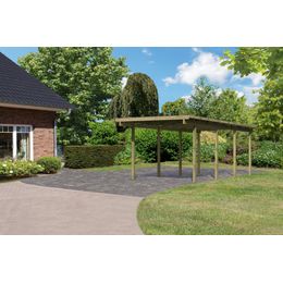 Einzelcarport Karibu "&raquo;ECO 2&laquo; Variante A, kesseldruckimpr&auml;gniert", kdi, B/H/T: 268cm x 206cm x 576cm, Carports, Einzelcarport, aus Masivholz