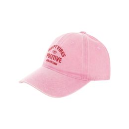 Baseball Cap Zwillingsherz "Happy Vibes", Damen, pink, Obermaterial: 100% Baumwolle, Caps Baseball Cap, modernen Vintage-Look, Stickerei
