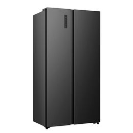 HISENSE Side-by-Side "RS3P538NA", Energieeffizienz: E, schwarz inox, B:91,1cm H:178,6cm T:600cm, K&uuml;hlschr&auml;nke, einfacher Side by Side mit Premium-Ausstattung, Side-by-Side