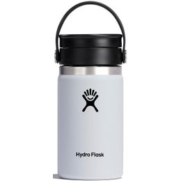 Trinkflasche Hydro Flask "12 OZ Wide Flex Sip Lid", wei&szlig;, H:19,94cm, Edelstahl, Kunststoff, Trinkflaschen, Trinkflasche, Geeignet f&uuml;r alle Wide Mouth Kappen und Deckel