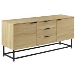 Sideboard OTTO HOME "Tayler", naturfarben, B:160cm H:76cm T:45cm, Sideboards, Sideboard, pflegeleichte Melaminoberfl&auml;che, Metallgestell, Breite 160 cm