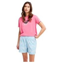 Sweatshorts Roxy "Make It Sunny", Damen, Gr. XS, airy blau make a splash big, Obermaterial: 78% Walkfrottier, 22% Microfaser;, Hosen Sweatshorts