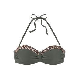 Lascana B&uuml;gel-Bandeau-Bikini-Top 'Adele' mehrfarbig Gr. 34 Cup C. Mit B&uuml;gel Und Mit Seitlichen St&auml;bchen. Nachhaltig.