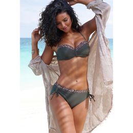 Lascana B&uuml;gel-Bandeau-Bikini-Top 'Adele' mehrfarbig Gr. 44 Cup A. Mit B&uuml;gel Und Mit Seitlichen St&auml;bchen. Nachhaltig.