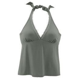 s.Oliver B&uuml;gel-Tankini-Top 'Aiko' gr&uuml;n Gr. 42 Cup E. Mit H&auml;kelkante. Mit B&uuml;gel