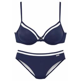 Lascana Set: B&uuml;gel-Bikini 'Yacht' blau Gr. 40 Cup C. Mit B&uuml;gel. Nachhaltig.