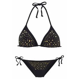 JETTE Set: Triangel-Bikini schwarz Gr. 32 Cup A/B. Ohne B&uuml;gel