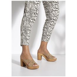 Lascana Pantolette 'Sommerschuh, offener Schuh, Sandalette, Mule,' taupe Gr. 41 f&uuml;r Damen