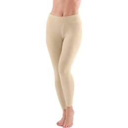 w&auml;schepur Damen Leggings hinten h&ouml;her geschnitten sand, Gr&ouml;&szlig;e 40/42