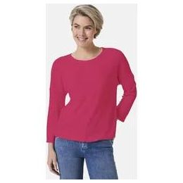 Sweatshirt STOOKER WOMEN "STCLEA Sweatshirt 3/4-Arm", Damen, Gr. 44/46, pink (pink cherry), Sweatware, 46% Viskose, 30% Polyester, 24% Polyamid, regular fit, Rundhals, Sweatshirts Sweatshirt, Regular Fit Sweatshirt f&uuml;r Damen