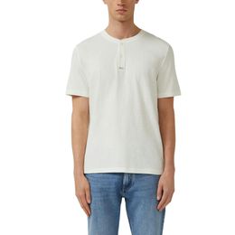 Poloshirt s.Oliver, Herren, Gr. XL, ecru, Single Jersey, Obermaterial: 100% Baumwolle, gerade h&uuml;ftbedeckend, ohne Ausschnitt, Shirts
