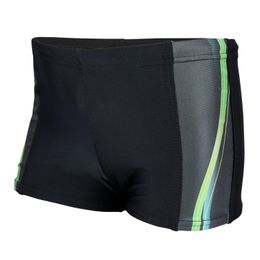 Badehose AQUARTI "Badehose Jungen Schwimmhose Kontrastfarbige Eins&auml;tze", Kinder, Gr. 140, N-Gr, gr&uuml;n (13722 schwarz, gr&uuml;n), Obermaterial: 80% Polyamid PA. 20% Elasthan EL., Badehosen Badehose