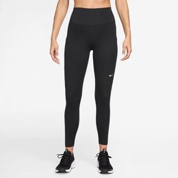 Trainingstights Nike "W NK DF ONE HR 7/8 PKT TGHT", Damen, Gr. L, N-Gr, schwarz, wei&szlig;, Obermaterial: 80% Polyester, 20% Elasthan, Hosen, schnell trocknendes Material, atmungsaktiv, sportlicher Stil