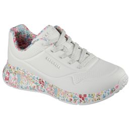 Sneaker Skechers "UNO LITE-SUBTLE PRINTS", Herren, Gr. 37, wei&szlig;, kombiniert, Lederimitat, Schuhe Sneaker, Halbschuh, Schn&uuml;rschuh, Freizeitschuh mit gemusterter Sohle