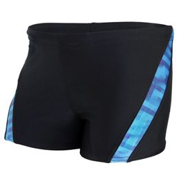 Badehose AQUARTI "Badehose Jungen Schwimmhose Kontrastfarbige Eins&auml;tze", Kinder, Gr. 158, N-Gr, blau (schwarz, blau), Obermaterial: 80% Polyamid PA. 20% Elasthan EL., Badehosen Badehose