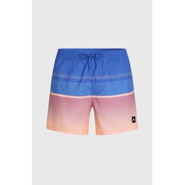 O`Neill Badeshorts O'NEILL "O'NEILL GRADIENT 15'' SWIMSHORTS", Gr. L (52), N-Gr, blau gradien, Obermaterial: 100% Polyester, Badehosen Badeshorts, mit elastischem Bund und Kordelzug, mit Mesh-Innenhose