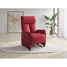 Sit & More TV-Sessel SIT & MORE "Cremona Comfort", feuerrot, B:76cm H:119cm T:84cm, Sessel, wahlweise manuell oder elektrischer Funktion mit Akku