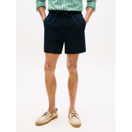 Shorts Tommy Hilfiger "DOVER POPLIN", Herren, Gr. 30, N-Gr, desert sky, Web, Obermaterial: 98% Baumwolle, 2% Elasthan, regular fit kniefrei, Hosen Shorts, aus Paper-Touch-Baumwolle, elastischer Bund