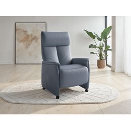 Sit & More TV-Sessel SIT & MORE "Cremona Comfort", graublau, B:76cm H:119cm T:84cm, Sessel, wahlweise manuell oder elektrischer Funktion mit Akku