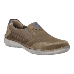 Slipper Josef Seibel "New Anvers 01", Herren, Gr. 42, sand, Leder, kontrastfarbene Details, used, Schuhe Slipper, Slip-on Sneaker, Bequemschuh, Komfortschuh in Weite K (=extraweit)