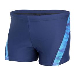 Badehose AQUARTI "Badehose Jungen Schwimmhose Kontrastfarbige Eins&auml;tze", Kinder, Gr. 128, N-Gr, blau (dunkelblau, blau), Obermaterial: 80% Polyamid PA. 20% Elasthan EL., Badehosen Badehose