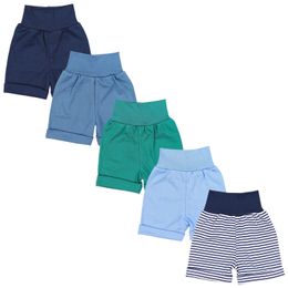 Pumphose TUPTAM "Pumphose Baby Sommershorts 5er Pack", M&auml;dchen, Gr. 74, N-Gr, gr&uuml;n (gerades bein, streifen dunkelblau blau dunkelgr&uuml;n jeans), Obermaterial: 100% Baumwolle CO., Hosen