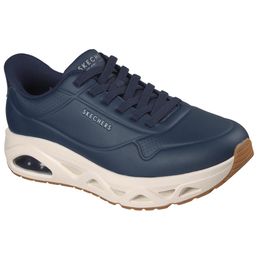 Slip-On Sneaker Skechers "UNO GLIDE-STEP-GLIDE ON AIR", Herren, Gr. 45, navy, Lederimitat, Schuhe, Schn&uuml;rschuh, Freizeitschuh mit Handsfree Slip-Ins Technologie