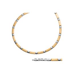 Collier Jobo "Gliedercollier 6,4 mm", goldfarben, Halsketten, Damen, Edelstahl, L: 47, Collier, Edelstahl goldfarben bicolor 47 cm