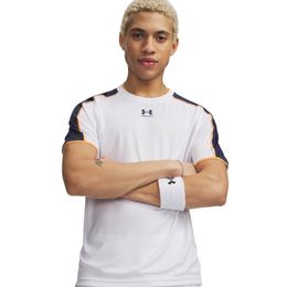 Trainingsshirt Under Armour "UA M CHALLENGER TRAIN SS", Herren, Gr. M, wei&szlig;,, midnight navy, Obermaterial: 100% Polyester, Shirts, kurze &Auml;rmel, mit atmungsaktiven Mesh-Eins&auml;tzen, geruchsregulierend