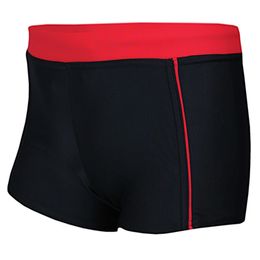 Badehose AQUARTI "Badehose Jungen Kinder Badehose Seitliche Paspel", Kinder, Gr. 122, N-Gr, schwarz (024 schwarz, rot), Obermaterial: 80% Polyamid PA. 20% Elasthan EL., Badehosen Badehose