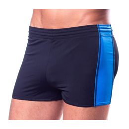 Badehose AQUARTI "Badehose Aquarti Herren Badehose mit Kordelzug Gummibund", Damen, Gr. 7XL, N-Gr, blau (schwarz, blau), Obermaterial: 80% Polyamid PA. 20% Elasthan EL., Badehosen Badehose