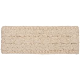 Stirnband styleBREAKER "Strick Stirnband mit Zopfmuster", Damen, beige, Obermaterial: 85% Polyacryl PAN. 15% Polyamid PA., Modisch, M&uuml;tzen Stirnband