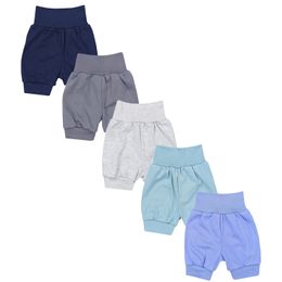 Pumphose TUPTAM "Pumphose Baby Sommershorts 5er Pack", M&auml;dchen, Gr. 86, N-Gr, blau (dunkelblau blau graphit grau gr&uuml;n), Obermaterial: 100% Baumwolle CO., Hosen