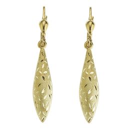 Diamonds by Ellen K. Paar Ohrh&auml;nger "585/- Gelbgold glanz/matt diamantiert", gelb, FASCINATION BY ELLEN K., Ohrringe, Damen, one-size, Gold