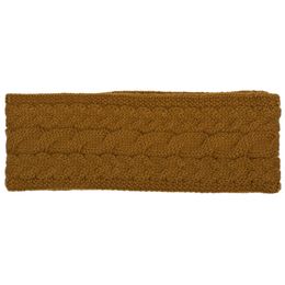 Stirnband styleBREAKER "Strick Stirnband mit Zopfmuster", Damen, braun (cognac), Obermaterial: 85% Polyacryl PAN. 15% Polyamid PA., Modisch, M&uuml;tzen Stirnband