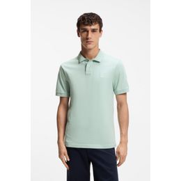 Poloshirt BOSS Orange "Passenger", Herren, Gr. L, blau (446_turquoise, aqua), Jersey, Obermaterial: 95% Baumwolle, 5% Elasthan, unifarben, Basic h&uuml;ftbedeckend, hoch geschlossener Ausschnitt, eng B&uuml;ndchen, Shirts, mit Polokragen