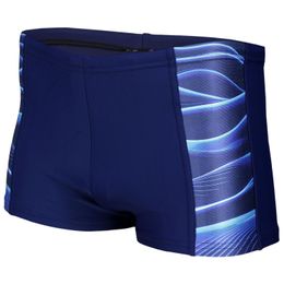 Badehose AQUARTI "Badehose Aquarti Herren Badehose Kurz Sportlich Streifen", Damen, Gr. L, N-Gr, blau (11307 dunkelblau, blau), Obermaterial: 80% Polyamid PA. 20% Elasthan EL., Badehosen Badehose