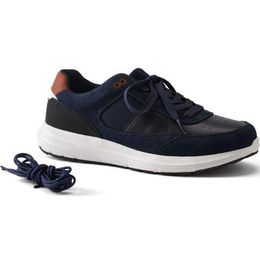 LANDS' END Veloursleder/Leder-Sneaker, Herren,  Blau, by Lands' End