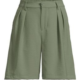 LANDS' END Creaseless Shorts 20 cm, Damen,  Gr&uuml;n, Polyester, by Lands' End