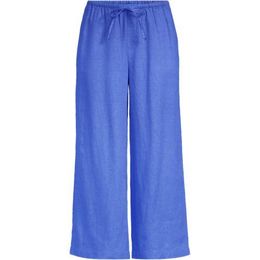 LANDS' END Weite 7/8-Schlupfhose aus reinem Leinen, Damen,  Blau, by Lands' End