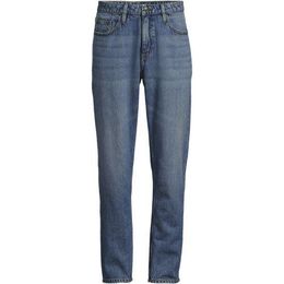 LANDS' END Soft Comfort Straight Fit Jeans im Leinenmix, Herren,  Blau, by Lands' End
