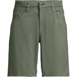 LANDS' END Soft Comfort Jeans-Shorts im Leinenmix, Herren,  Gr&uuml;n, by Lands' End