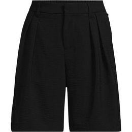LANDS' END Creaseless Shorts 20 cm, Damen,  Schwarz, Polyester, by Lands' End